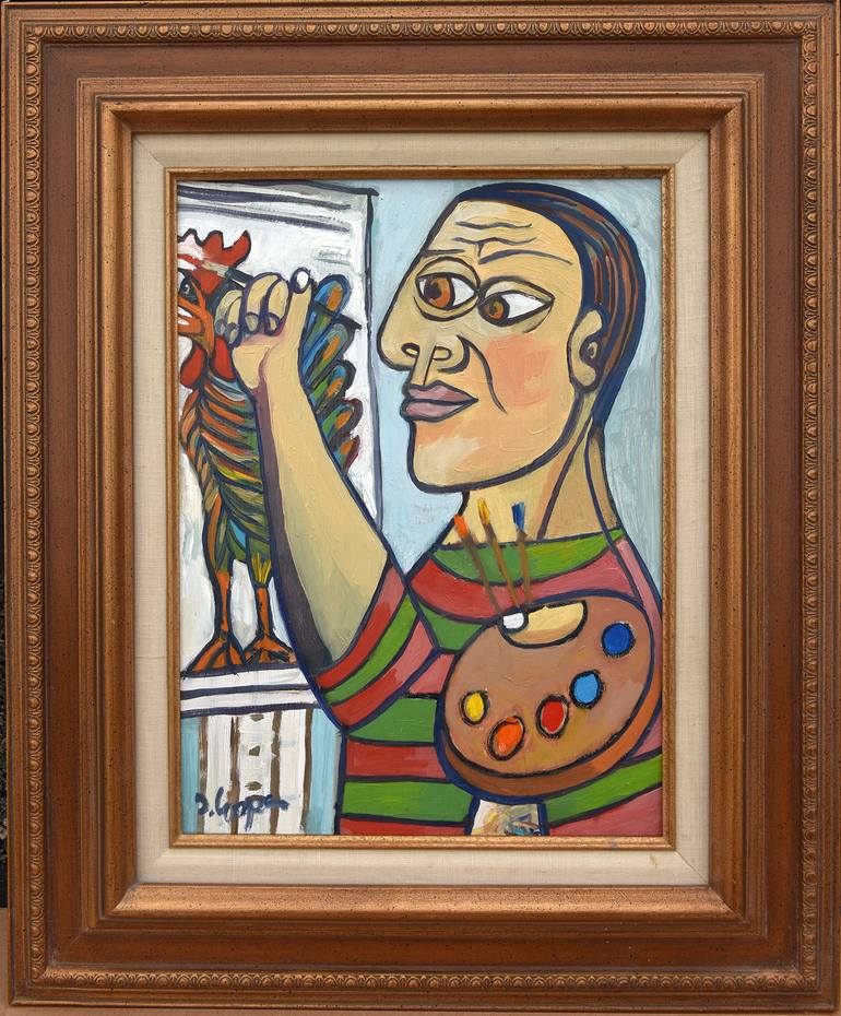 The Artist Painting by David Cooper | Saatchi Art