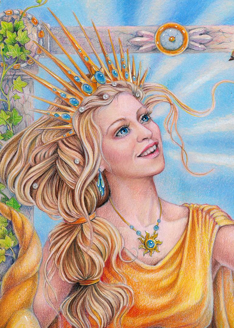 Hemera. Drawing by Nadiia Zhebrakovska | Saatchi Art