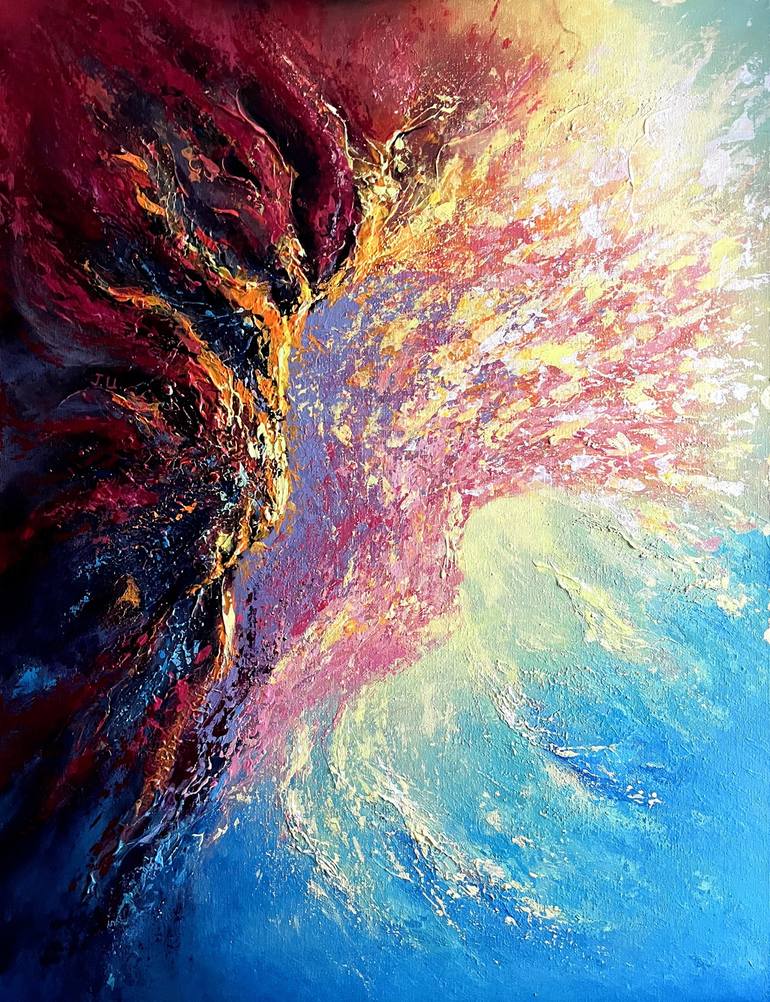 Twin Flames Painting by Janna Ustichenko | Saatchi Art
