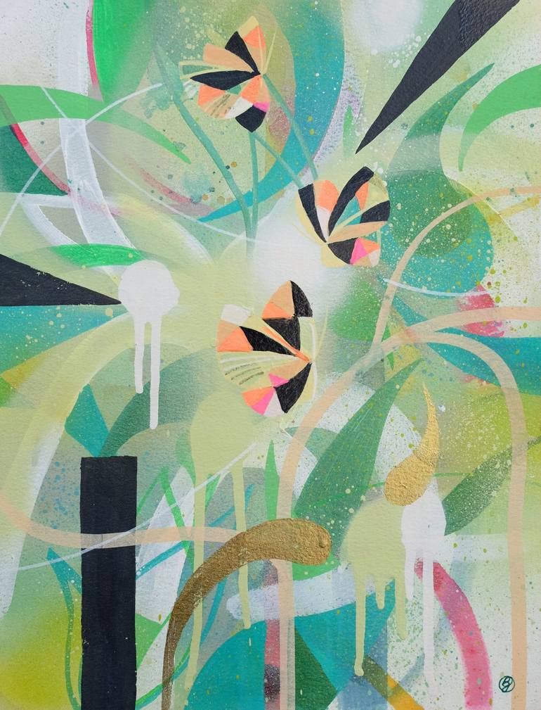 Butterfly Dance #01 Painting by Bex Glover | Saatchi Art