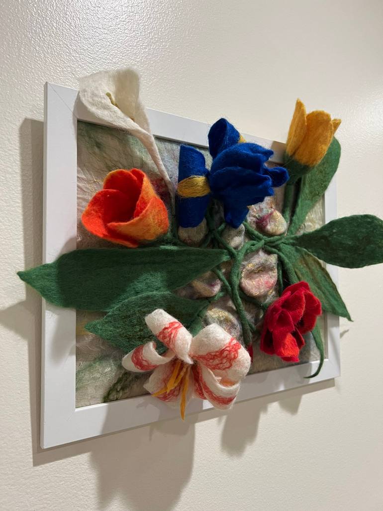 Garden Favorites/ Artisan Felt Sculpture by Lora Kochetkova | Saatchi Art