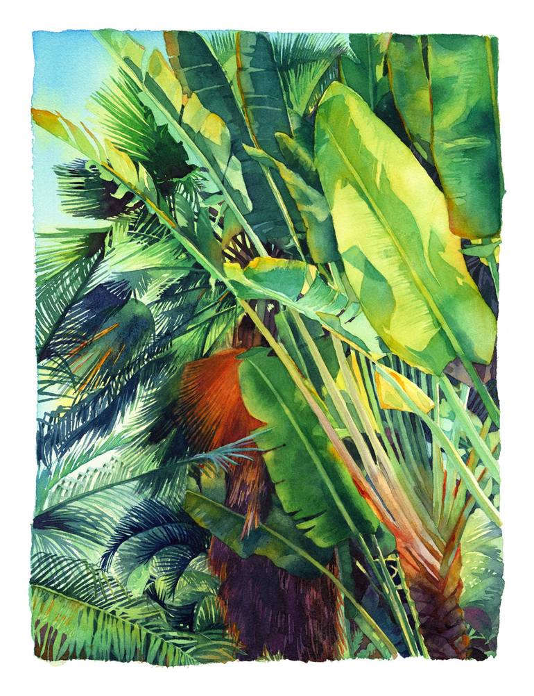 Cayman Palm Painting by M Najaka | Saatchi Art