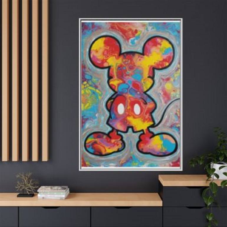 Abstract Painting|Mickey Mouse Figurative Art| Abstract Pattern ...