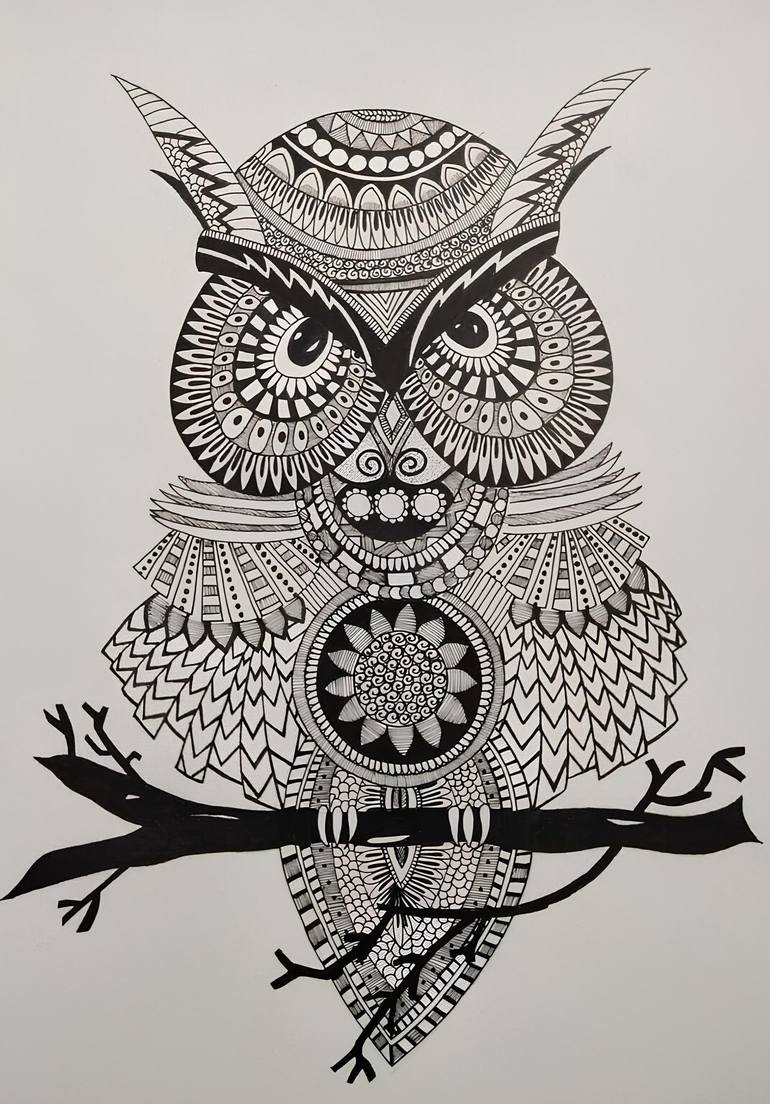 Whimsical Watcher Drawing by Saumya Bajpai | Saatchi Art United Kingdom