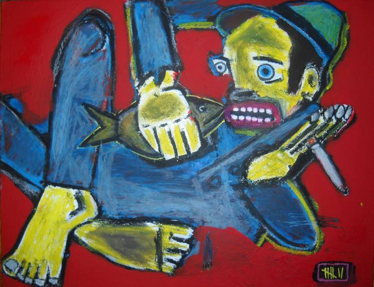 Bleu Luke Painting by Luke Yocum | Saatchi Art