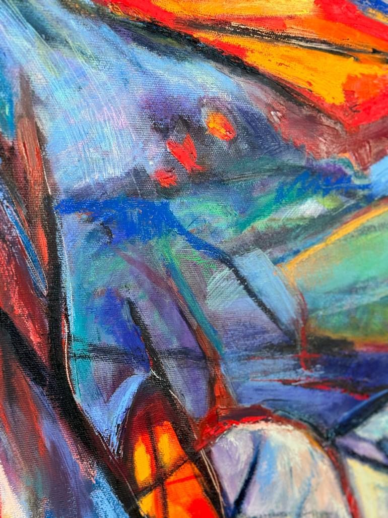 Abstract rhythms in warm colors №1 Painting by Victoria Romanenko ...