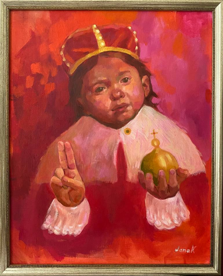 Infant Jesus of Prague Painting by Jana Kohutiarova | Saatchi Art