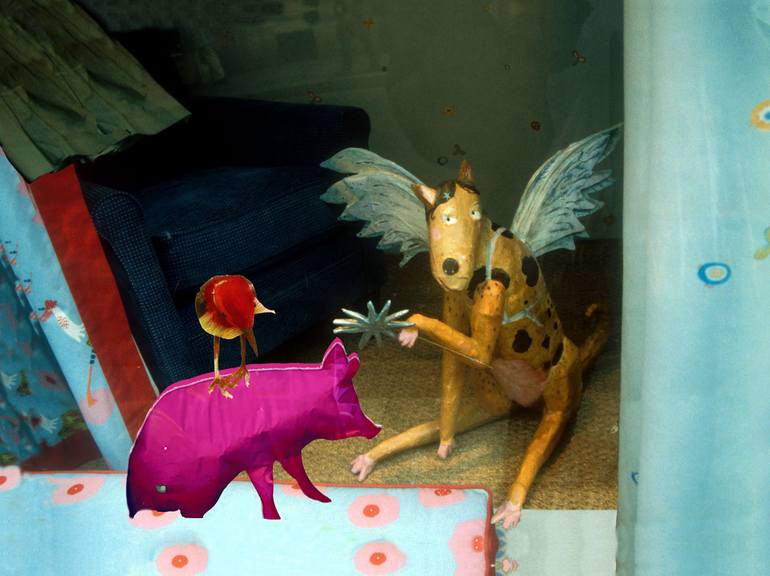 Casting Pearls Before the Swine Collage by Janna Stern | Saatchi Art