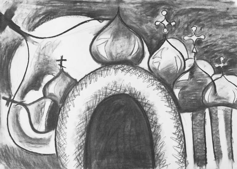 Russian church domes Drawing by Alla Tkachuk | Saatchi Art