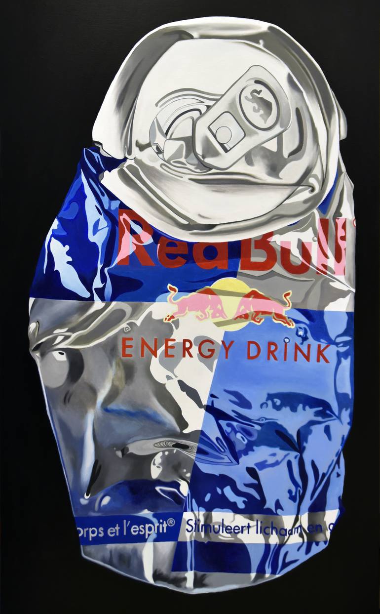 Litter Red Bull Painting by Stephane Dillies | Saatchi Art