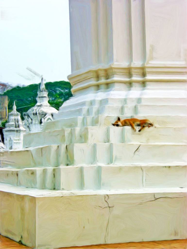 Temple Dog 4 Painting by Brenda Bates Clark | Saatchi Art