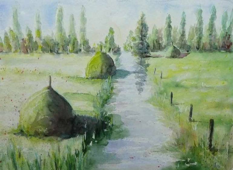 Spree forest meadow Painting by Ks Seidel | Saatchi Art