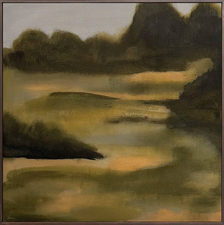 Path to Moksha 23 | Square Abstract Landscape Painting Painting by ...