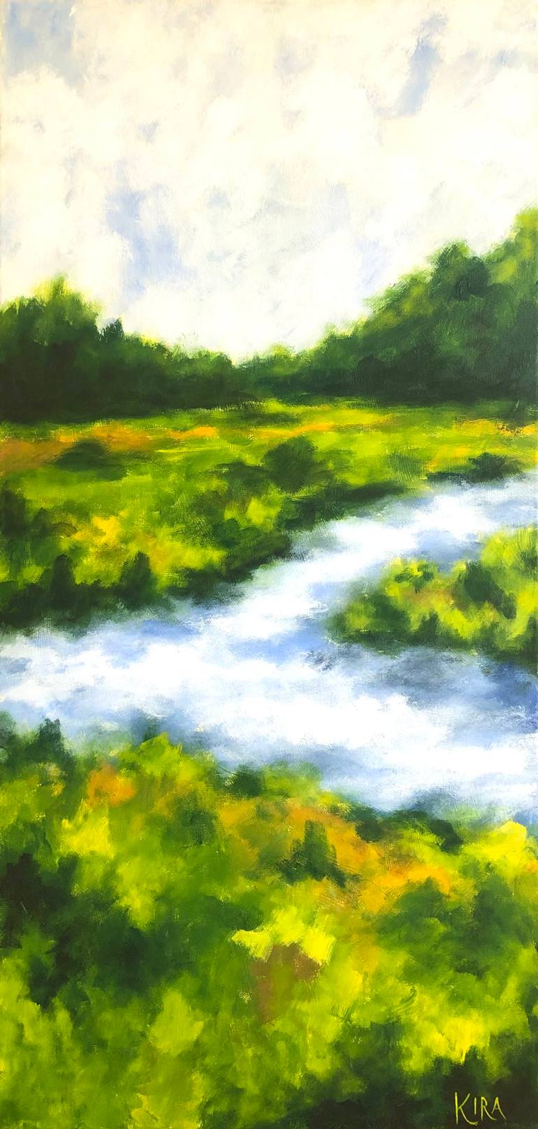 Winding River Painting by Kira Harrod | Saatchi Art