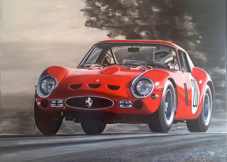 Ferrari 250 gto Painting by Schilderijvanhes - Hester Van Den Broek ...