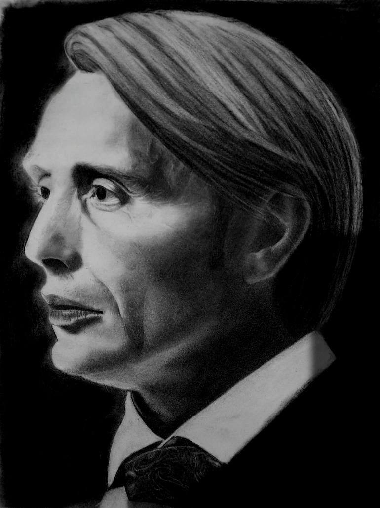 Dr Lecter Drawing by Junia Reuben | Saatchi Art