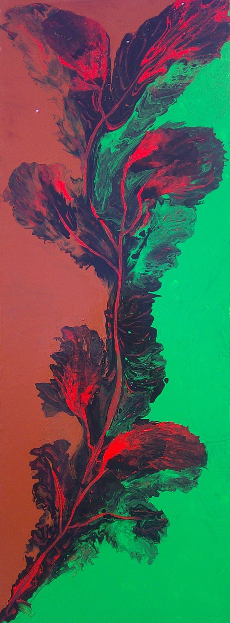 Blood Leaf Painting by Douglas Williams | Saatchi Art