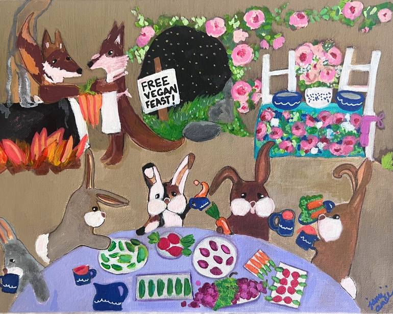 The Last Supper at Tall Grass Hallow Painting by Jami Amerine | Saatchi Art