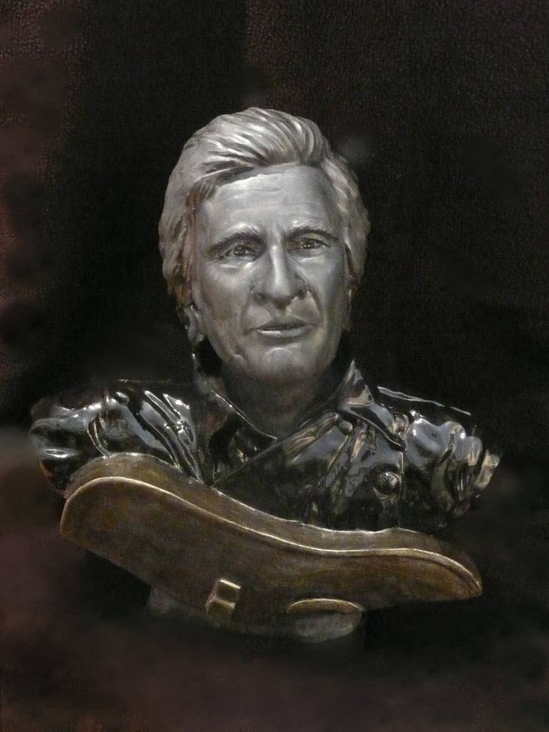 Country Legend Johnny Cash Sculpture by George Mark | Saatchi Art
