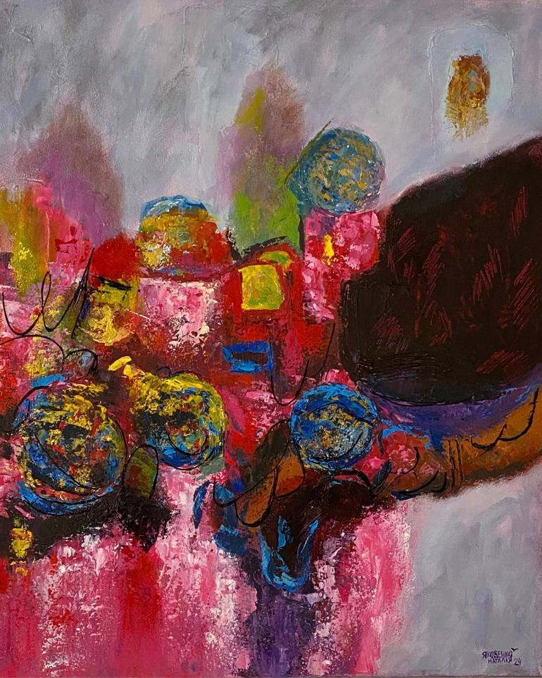 Abstract Colorful Modern Acrylic Painting - Expression Wall Art ...