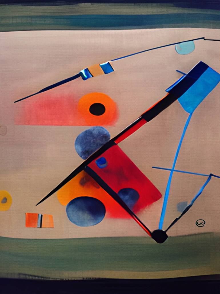 Geometry of the Metropolis Painting by Yekaterina Yermolayeva | Saatchi Art