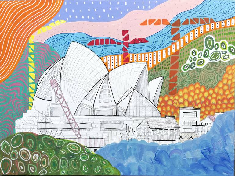 Opera House Mixed Media by Gina Kim | Saatchi Art Australia