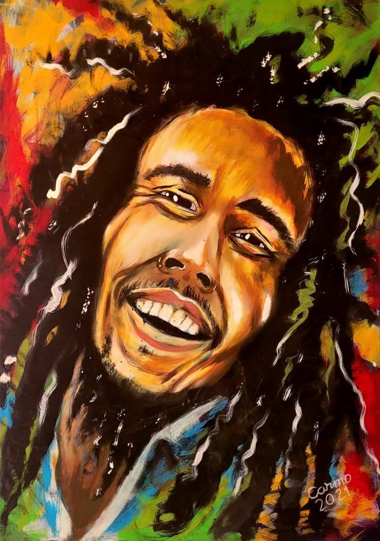 Bob Marley Painting by Marcello Carmo | Saatchi Art