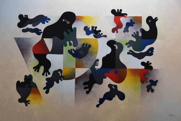 The creation of the forms II Painting by Rudy Cotton | Saatchi Art