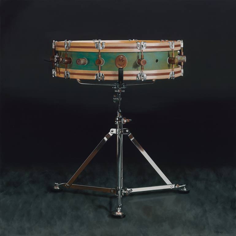 A&F Drum Company Raw Brass Snare Drum Painting by David Miner | Saatchi ...
