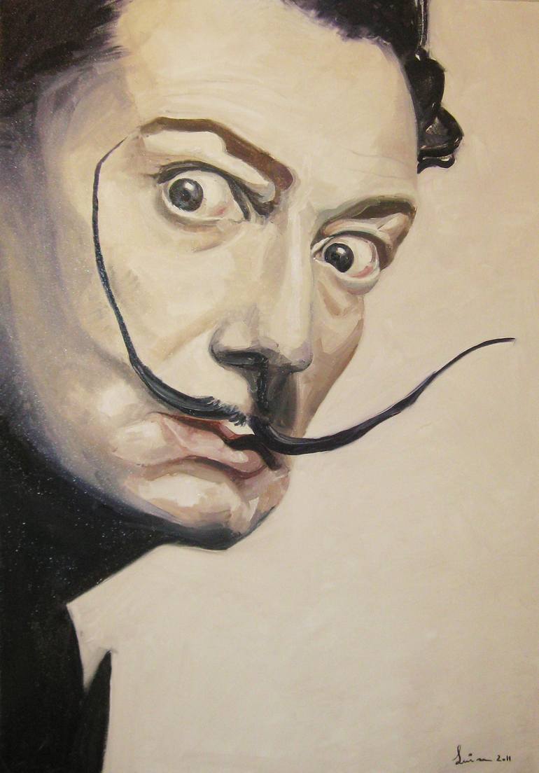 Salvador Dali*70x100cm, oil on canvas Painting by Cube Luisa | Saatchi Art