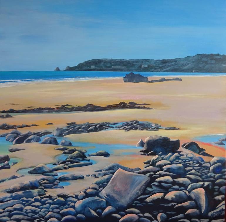 St. Brelade's Bay, Jersey Painting by Naomi Renouf | Saatchi Art