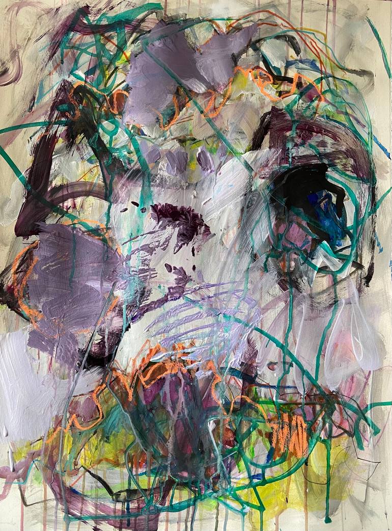 BURSTING Painting by Marilyn Simler | Saatchi Art