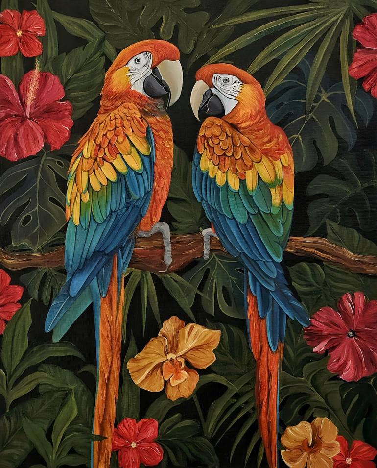 macaws Painting by Najma Ahmed | Saatchi Art India