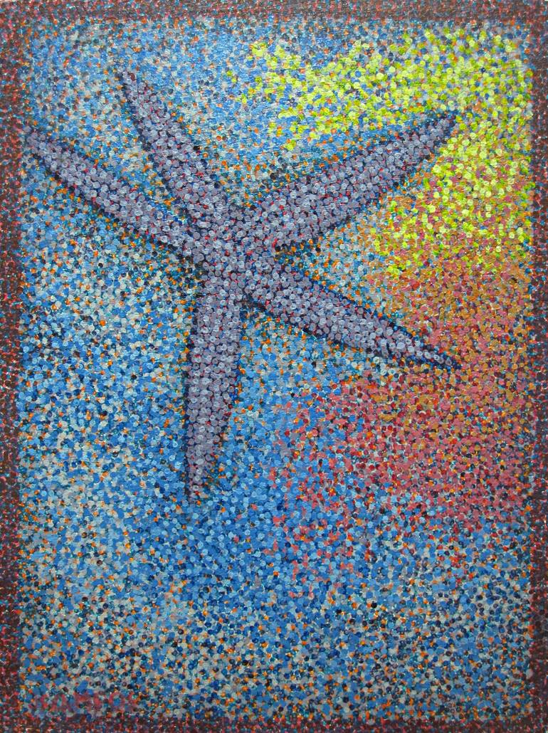 Pointillism No. 15 'Star' Painting by Joery Campos | Saatchi Art