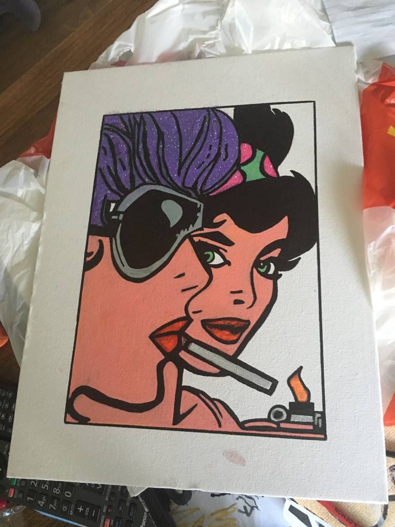 Smoking aces Drawing by alisha portelli | Saatchi Art