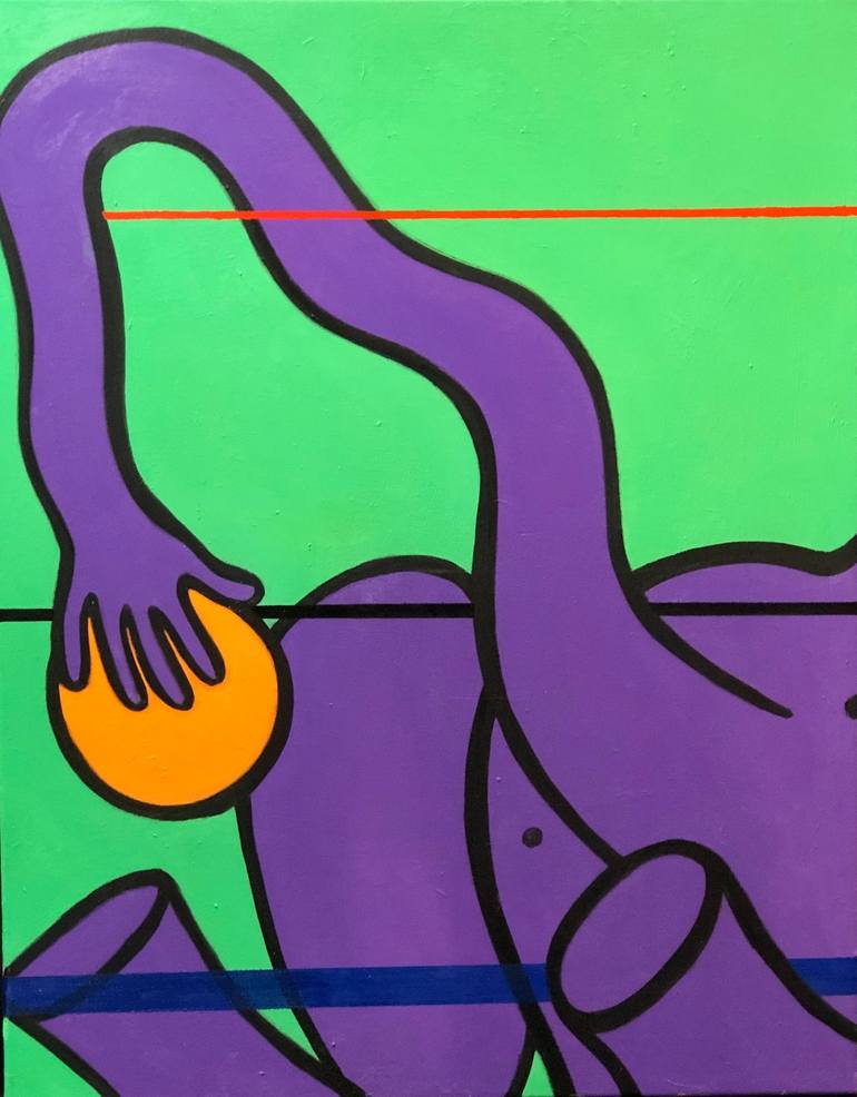 Playing Ball Painting by David Noyes | Saatchi Art