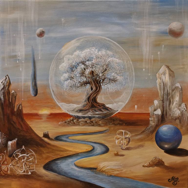 The Eternal Sanctuary Painting by Marijana Jankovic | Saatchi Art
