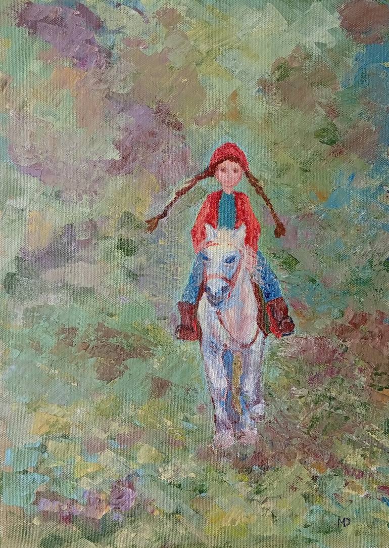 The Rider Painting by Dilyara Moldabekova | Saatchi Art