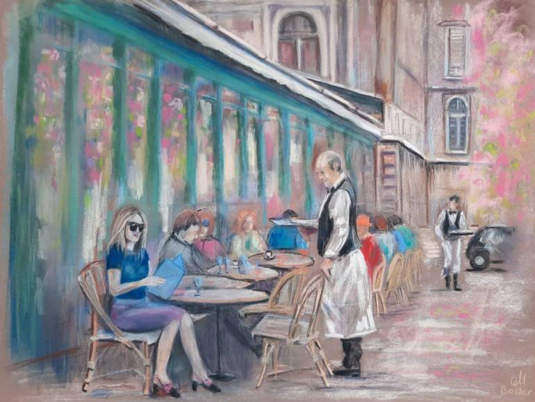 The aroma of coffee and spring Painting by Oksana Bochar | Saatchi Art ...