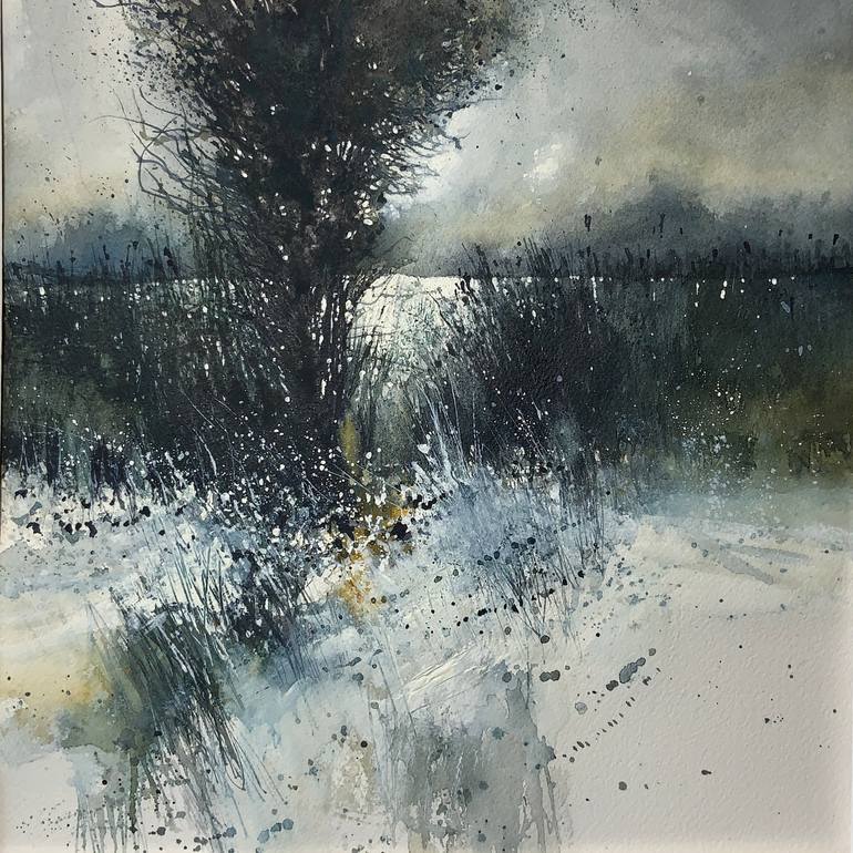 Pfad im Winter / Winter Path Painting by Vitalii Protasov | Saatchi Art