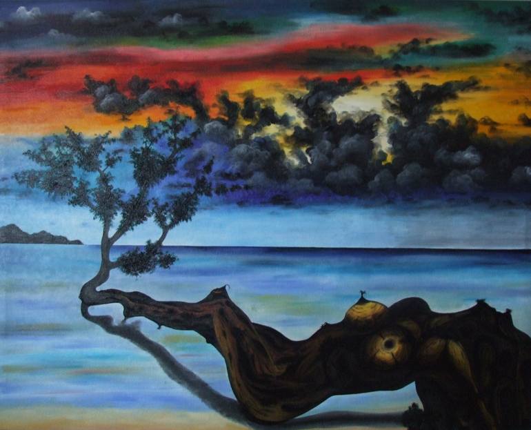 Tree woman Painting by Mbeng Pouka | Saatchi Art
