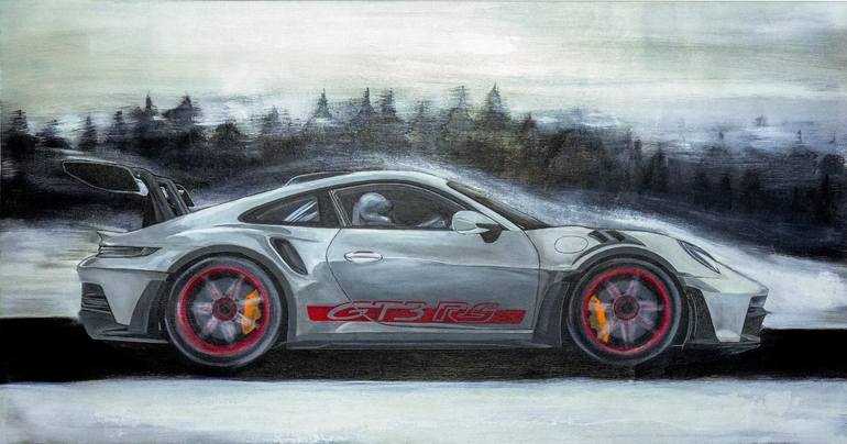 Porsche 911 GT3 RS Painting by Deva D | Saatchi Art Germany
