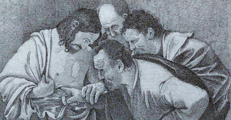 The Incredulity of Saint Thomas Drawing by Enrique Garcia Puentes ...