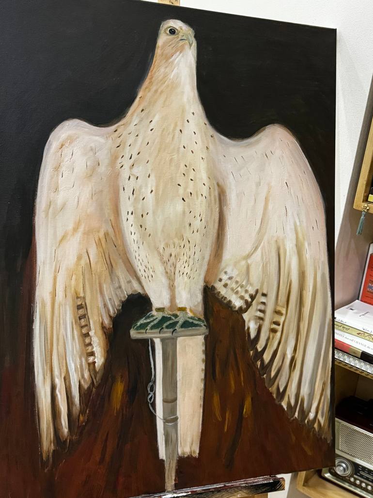 Falcon Painting by Hanan Alkhaldi | Saatchi Art