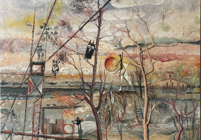 Fino all'alba (Until dawn) Painting by Gianluigi Serravalli | Saatchi Art