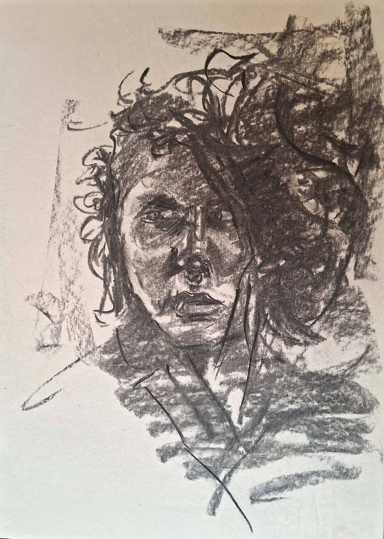 Introspective Shadow Drawing by Twinkle Saini | Saatchi Art India