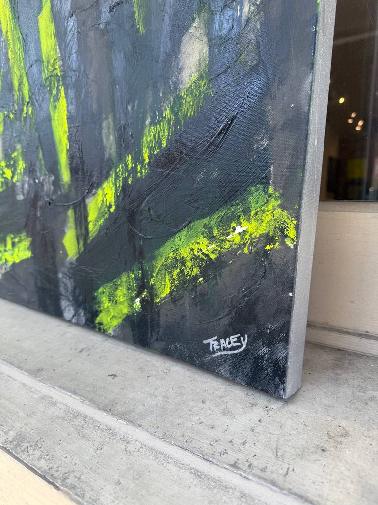 Expressway After Dark | Tracey Mose Urban Expressionism Painting by ...