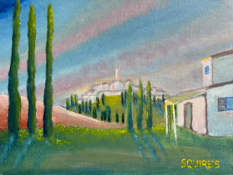Daybreak at Pienza Painting by Steven Squires | Saatchi Art