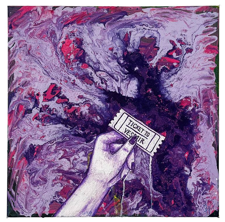 Ticket to vesmir Painting by Eliska Stepova | Saatchi Art Australia