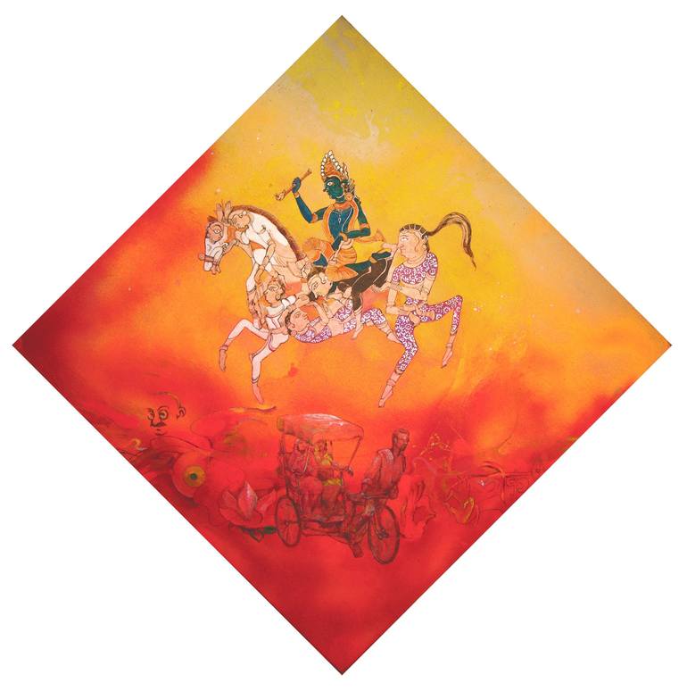 The charger of damsels (SOLD) Painting by Greg Smirnov | Saatchi Art